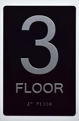 3rd FLOOR SIGN ADA -Tactile Signs