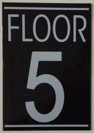 FLOOR NUMBER FIVE (5) Sign