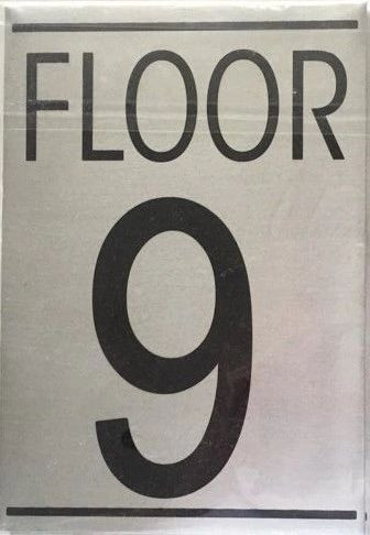 FLOOR NUMBER NINE (9) Sign