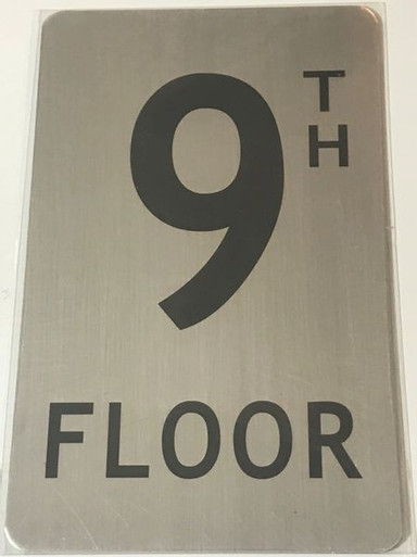 FLOOR NUMBER Sign - 9TH FLOOR Sign