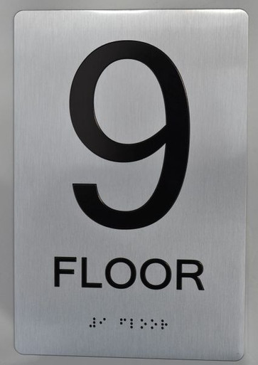 9th FLOOR ADA Sign -Tactile Signs The sensation line