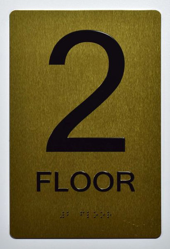 2ND FLOOR SIGN ADA -Tactile Signs
