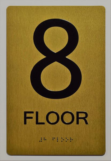 8th FLOOR SIGN Tactile Signs