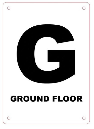 FLOOR NUMBER GROUND (G) Sign