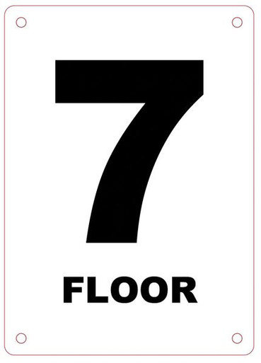 FLOOR NUMBER SEVEN (7) Sign