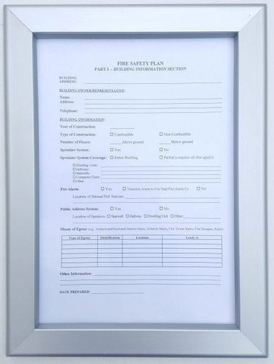 Fire Safety Plan Frame