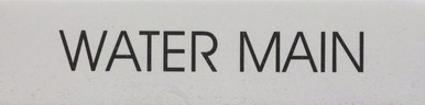 WATER MAIN SIGN - PURE WHITE