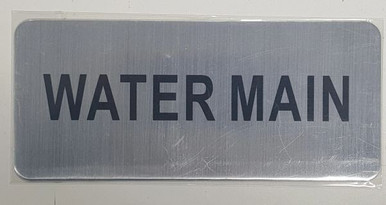 WATER MAIN SIGN - BRUSHED ALUMINUM - The Mont Argent Line