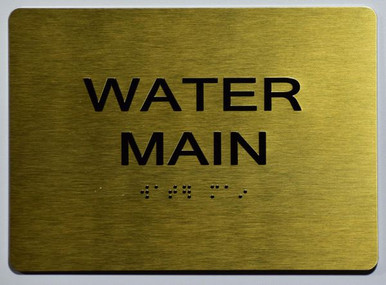 WATER MAIN Sign -Tactile Signs Tactile Signs