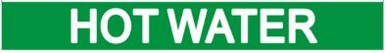 HOT WATER SIGN (STICKER ) GREEN