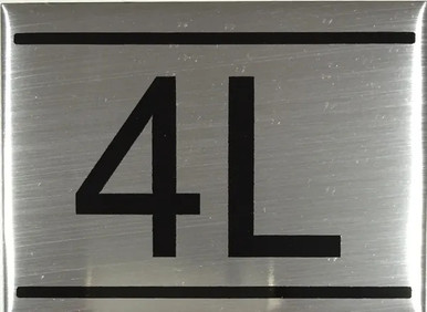 APARTMENT NUMBER SIGN -4L