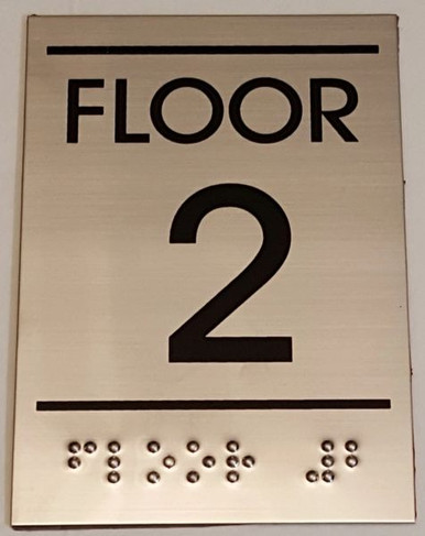 Floor Number Sign -Tactile Signs TWO (2)- BRAILLE-( Heavy Duty ...