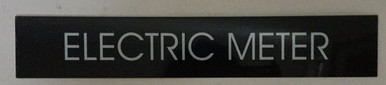 Electric Meter Sign (Black Aluminum)