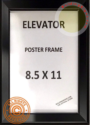 Elevator Poster FRAME (Black, Heavy Duty - Aluminum)