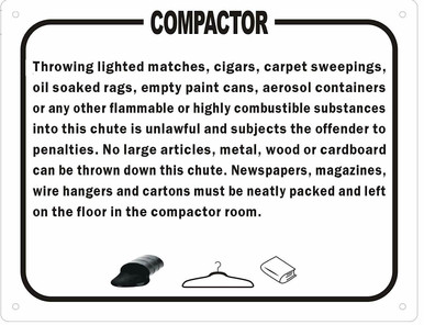Compactor Rules Sign