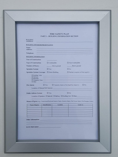 Fire Safety Plan Frame