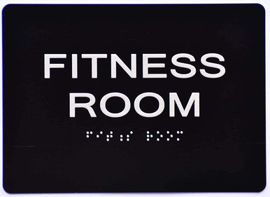 Fitness Room Sign -Tactile Signs The Sensation line