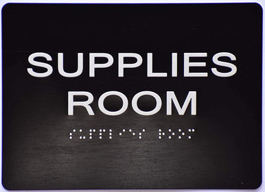 Supplies Room Sign -Tactile Signs The Sensation line