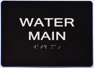 Water Main Sign -(Aluminium, /Silver) The Sensation line
