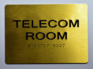 Telecom Room Sign -Tactile Signs Tactile Signs The Sensation line