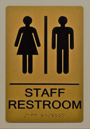 STAFF Restroom Sign -Tactile Signs Tactile Signs