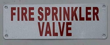 FIRE Sprinkler Valve Sign
