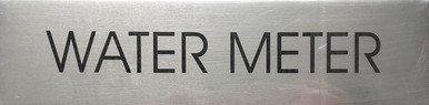 WATER METER SIGN - Delicato line (BRUSHED ALUMINUM)
