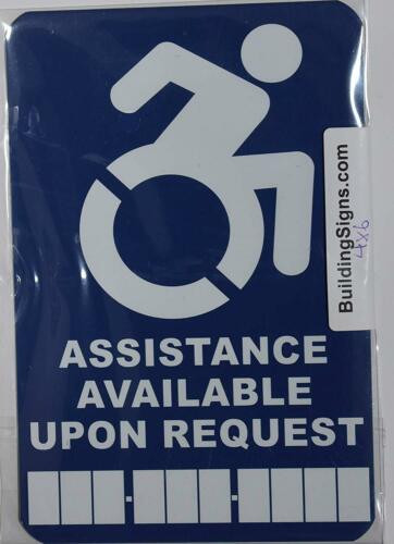Assistance Available Upon Request Sign with Phone Number Tactile Signs ...