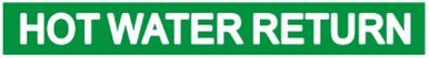 HOT WATER RETURN SIGN