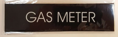 GAS METER SIGN - BLACK