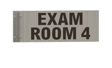 EXAM Room 4 Sign -Two-Sided/Double Sided Projecting, Corridor and ...