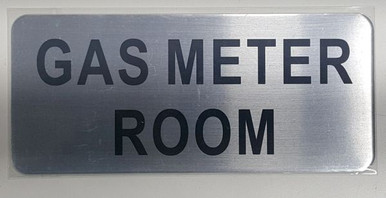 GAS METER ROOM SIGN BRUSHED ALUMINUM - The Mont Argent Line