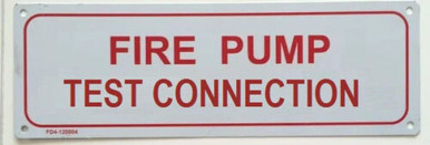 FIRE PUMP TEST CONNECTION SIGN