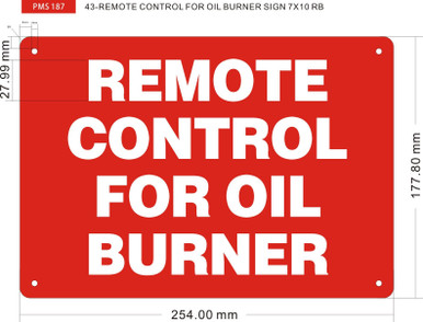 REMOTE CONTROL FOR OIL BURNER SIGN (7X10,Red,Aluminum) - HPD-SIGNS.COM