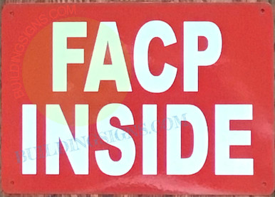 FACP INSIDE SIGN (7X10,ALUMINUM) - HPD-SIGNS.COM