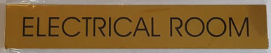 ELECTRICAL ROOM SIGN - GOLD ALUMINUM