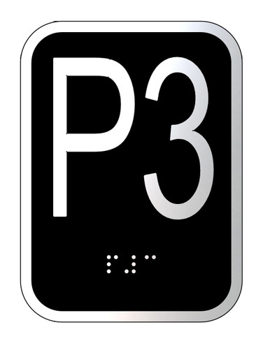 Elevator floor number P3 sign- Elevator Jamb Plate P3 ( 3x4, cast Iron ...