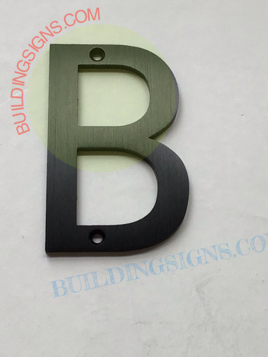 Apartment number B Sign ( Black Aluminum, 3 inch)-Floating Mount ...