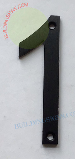 House number 1 sign ( Black Aluminum, 3 inch)-Floating Mount House ...