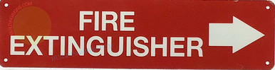 FIRE EXTINGUISHER RIGHT ARROW SIGN, Fire Safety Sign (Red, Reflective ...
