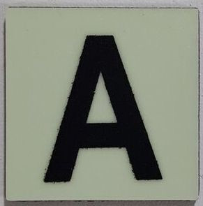 Glow in dark Letter A sign The Liberty Line (Aluminum SIGNS 1x1, 3 RCNY ...