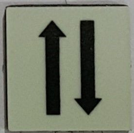 PHOTOLUMINESCENT 1 UP 1 DOWN ARROWS SIGN The Liberty Line (Aluminum ...