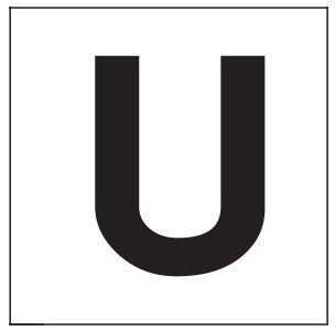 PHOTOLUMINESCENT DOOR NUMBER U SIGN (GLOW IN THE DARK HIGH INTENSITY ...