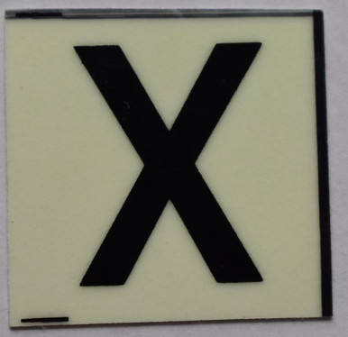 PHOTOLUMINESCENT DOOR NUMBER X SIGN (GLOW IN THE DARK HIGH INTENSITY ...