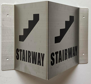 Corridor Stairway sign-Stairway Hallway sign (Aluminium,5x6 SILVER)-le ...
