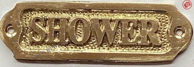 BRASS SHOWER SIGN-BRASS SHOWER DOOR SIGN (BRASS,3.75X1.5 Inch) - HPD ...