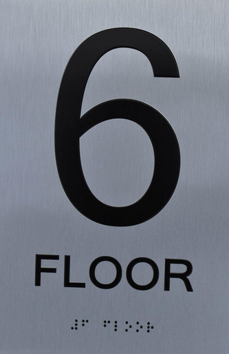 FLOOR NUMBER SIGN Tactile Graphics Grade 2 Braille Text with raised ...