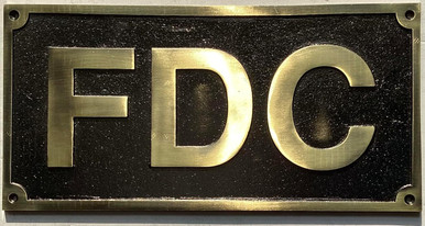 Cast Aluminum Sign - cast bronze color/cast brass color (FDC - FIRE ...