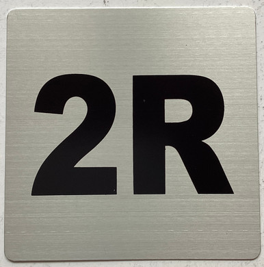 Apartment number 2R sign (4x4 inch, SILVER, double sided tape) - The ...