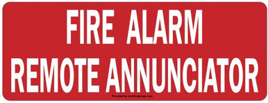 FIRE ALARM REMOTE ANNUNCIATOR SIGN